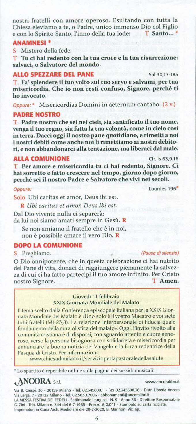 Testi della S. Messa: Penultima Domenica dopo l'Epifania - Comunità ... Testi della S. Messa: Penultima Domenica dopo l'Epifania - Comunità ...